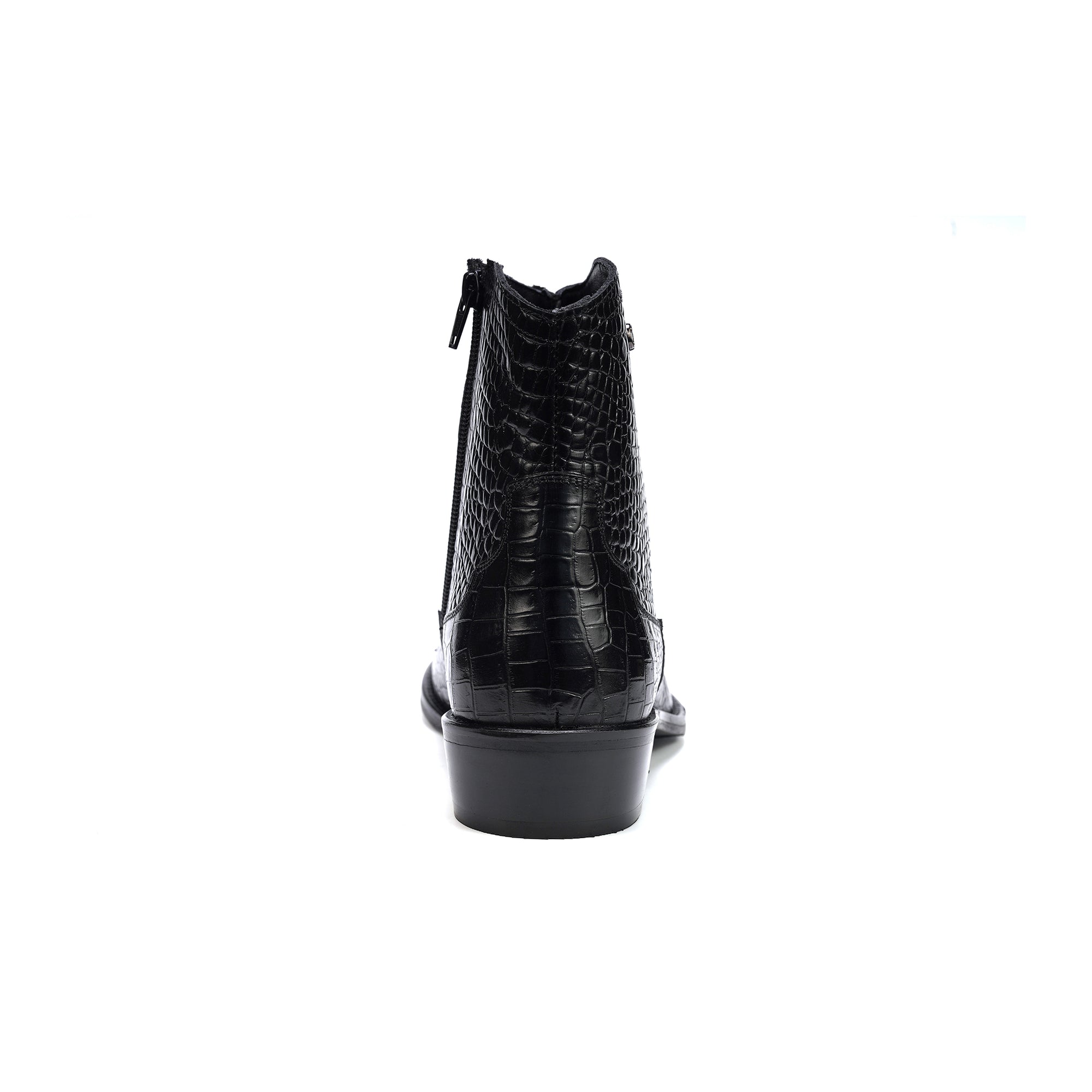 Zappa Cowboy Boot in Black Croco | Stylish Leather Western Boot